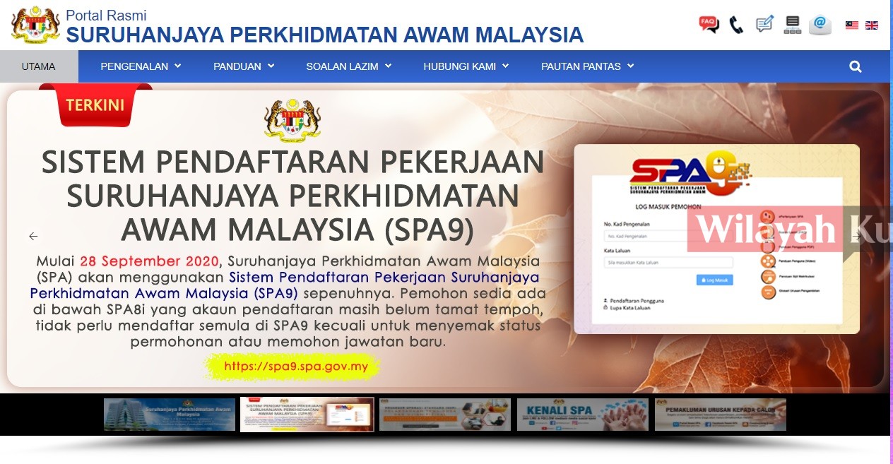 SPA guna sistem pendaftaran pekerjaan SPA9 mulai Isnin | WilayahKu