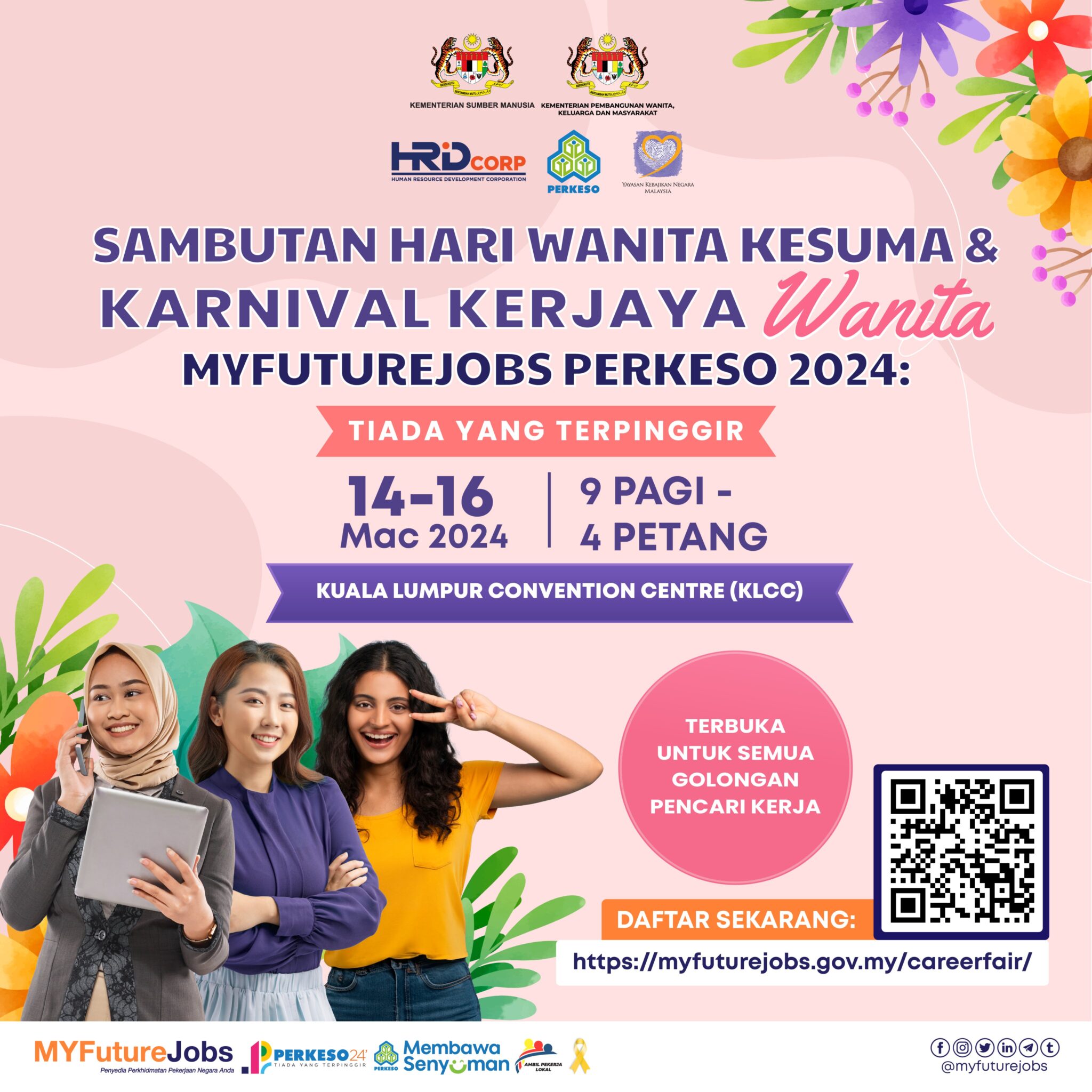 Karnival Kerjaya Wanita MYFutureJobs PERKESO 2024 tawar 10,000 peluang pekerjaan | WilayahKu