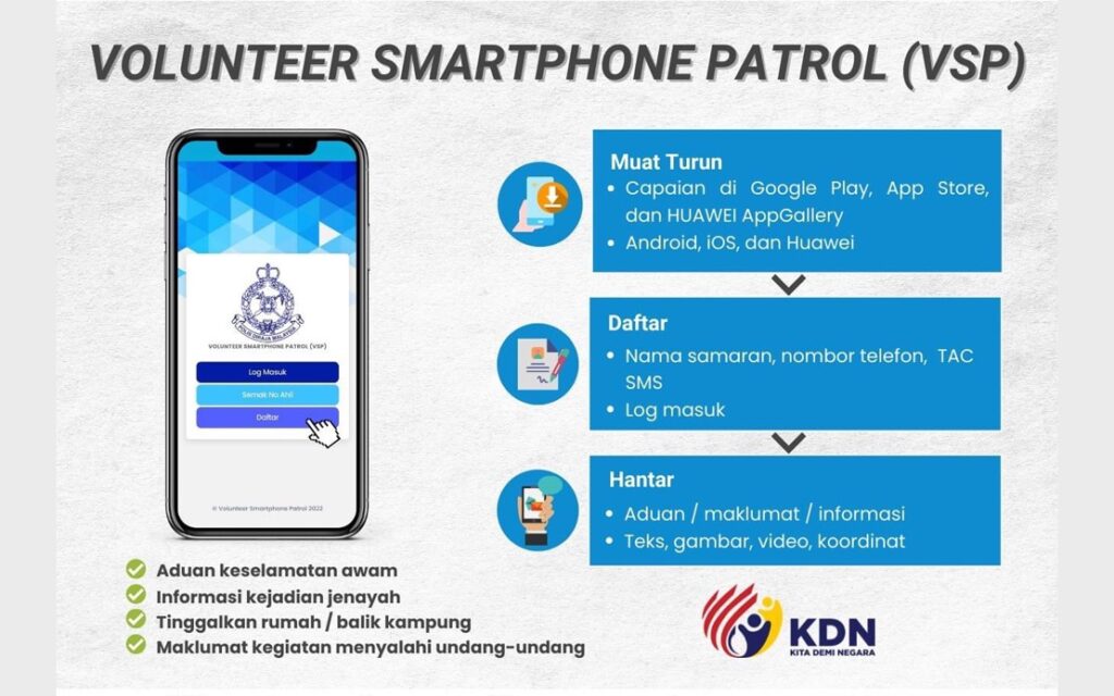 Manfaat aplikasi VSP untuk bantu cegah jenayah - PDRM | WilayahKu